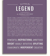 Legend | Name Art Print – Name Stories