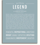 Legend Personalized Name Meaning Art Prints – Name Stories