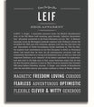 Leif | Name Art Print – Name Stories