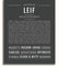 Leif | Name Art Print – Name Stories