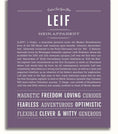 Leif | Name Art Print – Name Stories