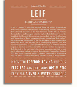 Leif | Name Art Print – Name Stories