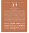 Leif | Name Art Print – Name Stories