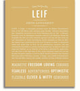 Leif | Name Art Print – Name Stories