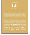 Leif | Name Art Print – Name Stories