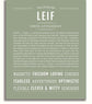 Leif | Name Art Print – Name Stories