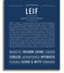 Leif | Name Art Print – Name Stories