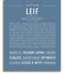 Leif | Name Art Print – Name Stories