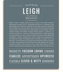 Leigh | Name Art Print – Name Stories
