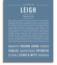 Leigh Personalized Name Meaning Art Prints – Name Stories
