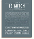 Leighton (female) | Name Art Print – Name Stories