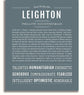 Leighton (female) | Name Art Print – Name Stories