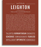 Leighton (female) | Name Art Print – Name Stories