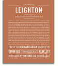 Leighton Personalized Name Meaning Art Prints – Name Stories