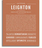 Leighton Personalized Name Meaning Art Prints – Name Stories