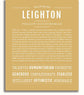 Leighton Personalized Name Meaning Art Prints – Name Stories