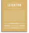 Leighton (male) | Name Art Print – Name Stories
