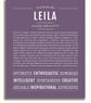 Leila Personalized Name Meaning Art Prints – Name Stories
