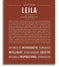 Leila Personalized Name Meaning Art Prints – Name Stories