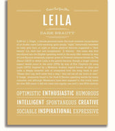 Leila Personalized Name Meaning Art Prints – Name Stories