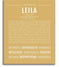 Leila | Name Art Print – Name Stories