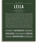 Leila | Name Art Print – Name Stories
