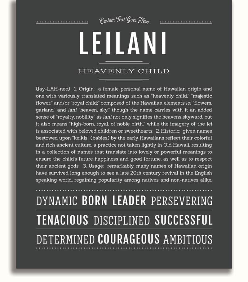 Leilani | Name Art Print – Name Stories