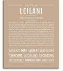 Leilani Personalized Name Meaning Art Prints – Name Stories