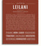 Leilani Personalized Name Meaning Art Prints – Name Stories