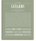 Leilani Personalized Name Meaning Art Prints – Name Stories