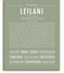 Leilani | Name Art Print – Name Stories