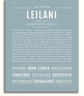 Leilani Personalized Name Meaning Art Prints – Name Stories