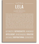 Lela | Name Art Print – Name Stories