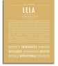 Lela | Name Art Print – Name Stories