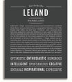 Leland | Name Art Print – Name Stories