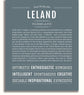 Leland Personalized Name Meaning Art Prints – Name Stories
