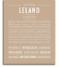 Leland Personalized Name Meaning Art Prints – Name Stories