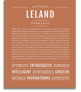Leland | Name Art Print – Name Stories