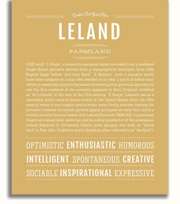 Leland | Name Art Print – Name Stories