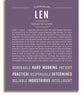 Len Personalized Name Meaning Art Prints – Name Stories