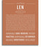 Len Personalized Name Meaning Art Prints – Name Stories