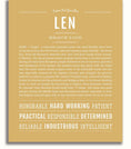 Len | Name Art Print – Name Stories