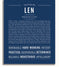 Len Personalized Name Meaning Art Prints – Name Stories