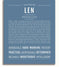 Len Personalized Name Meaning Art Prints – Name Stories