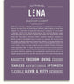 Lena Personalized Name Meaning Art Prints – Name Stories