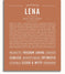 Lena Personalized Name Meaning Art Prints – Name Stories