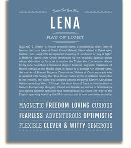 Lena | Name Art Print – Name Stories