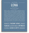 Lena | Name Art Print – Name Stories
