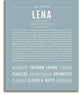 Lena Personalized Name Meaning Art Prints – Name Stories