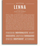 Lenna Personalized Name Meaning Art Prints – Name Stories